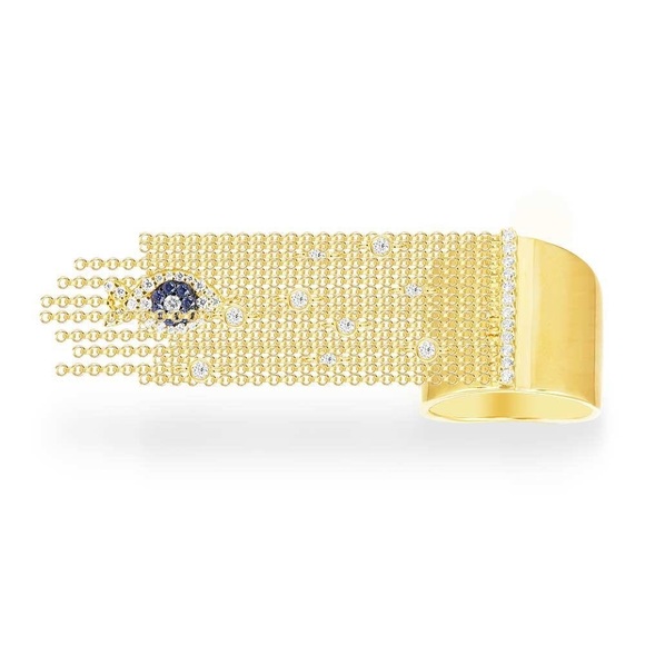 APM Monaco | Jewelry | Apm Monaco Silver Gold Plated Ring With Tassels ...